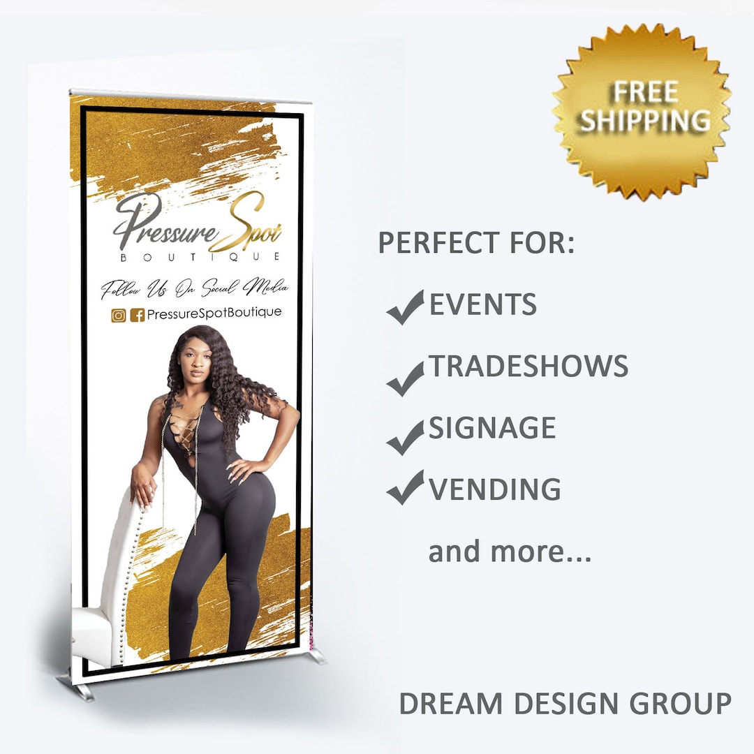 Pop up Shop Banner, Custom Roll up Banner Stand, Trade Show Banner ...