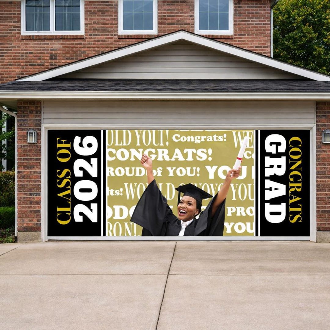 Graduation Garage Banner Class of 2026 Banner Graduation Custom Photo ...
