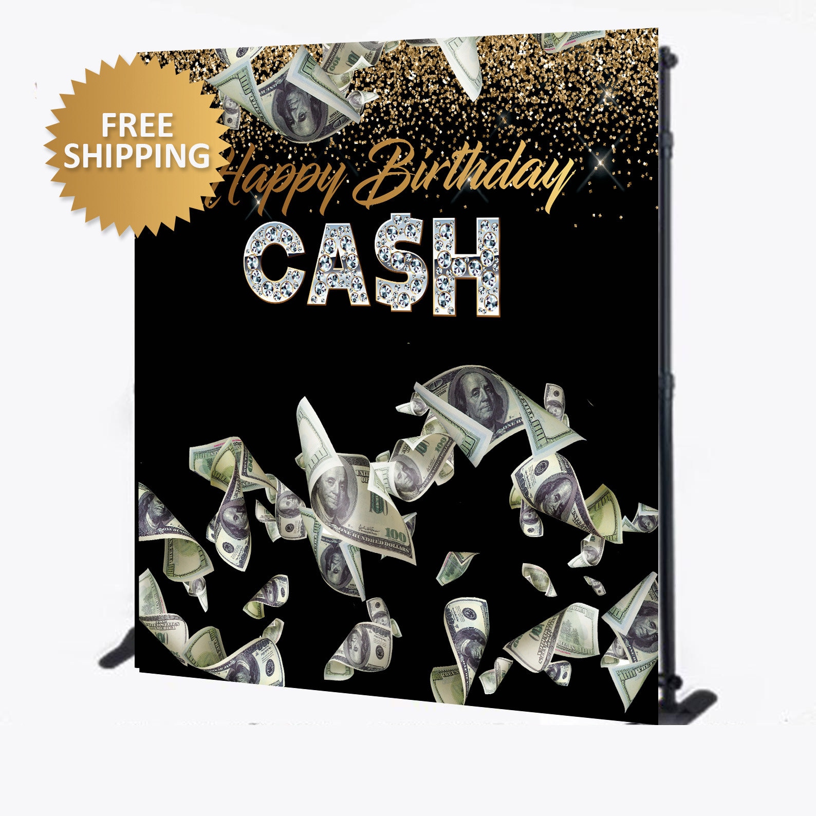 Money Backdrop Money Step and Repeatcash Birthday Backdrop - Etsy