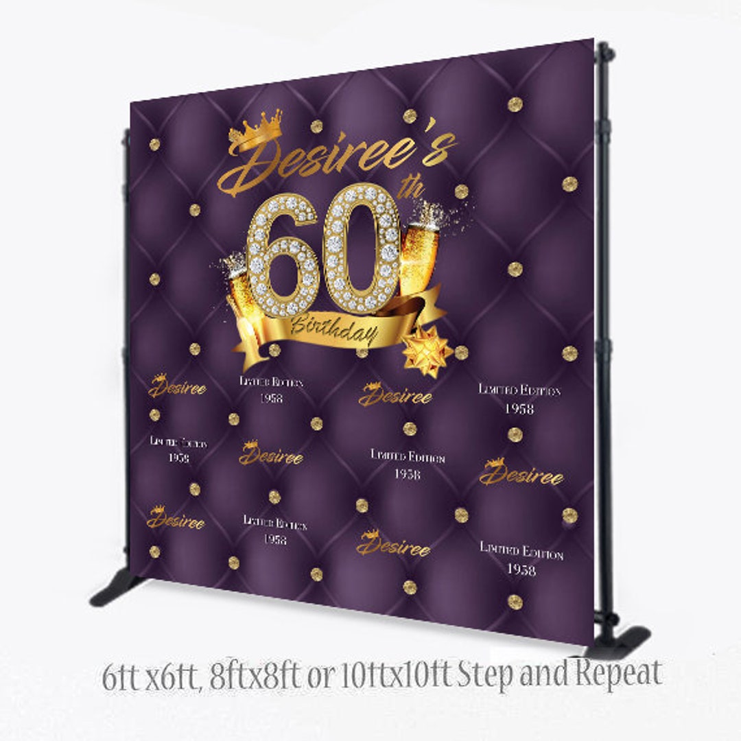 Tufted Backdrop, Birthday Backdrop, Photo Props, 50th Birthday Step and ...