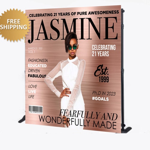 Magazine Cover Backdrop Photo Backdrop Custom Photo Birthday - Etsy