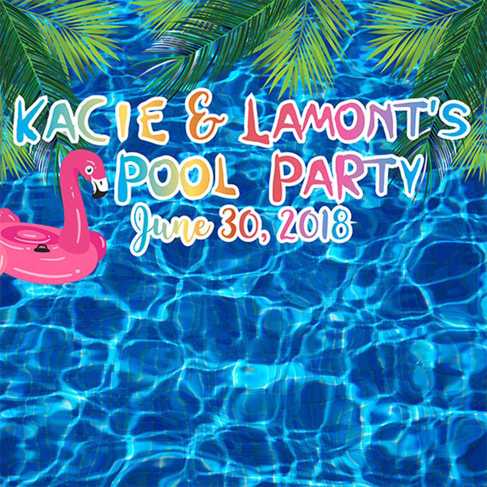 Pool Party Photo Booth Backdrop Summer Back Drop Pool Party - Etsy