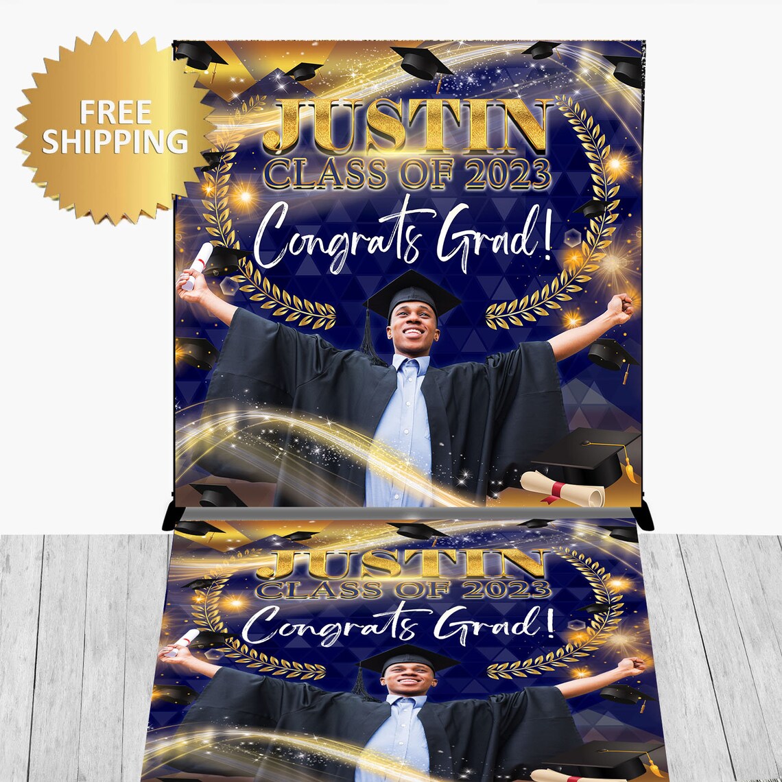 Graduation Backdrop and Decal Backdrop and Decal Photo Backdrop 2023 ...