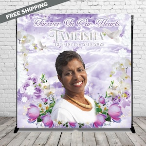 Funeral Backdrop Funeral Step and Repeat Memorial Backdrop Memorial ...