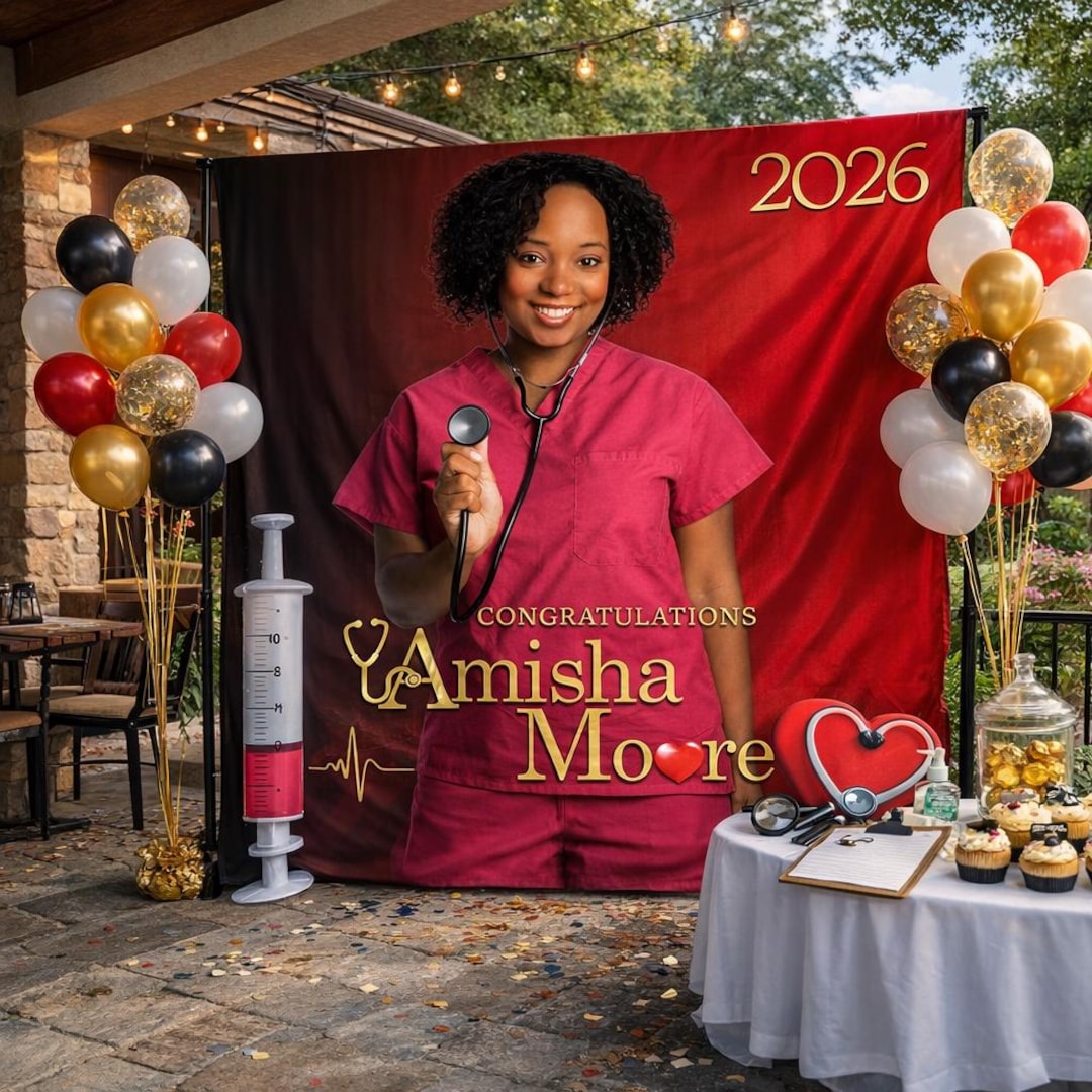 Customized Graduation Backdrop Nurse Step and Repeat Calling All the ...