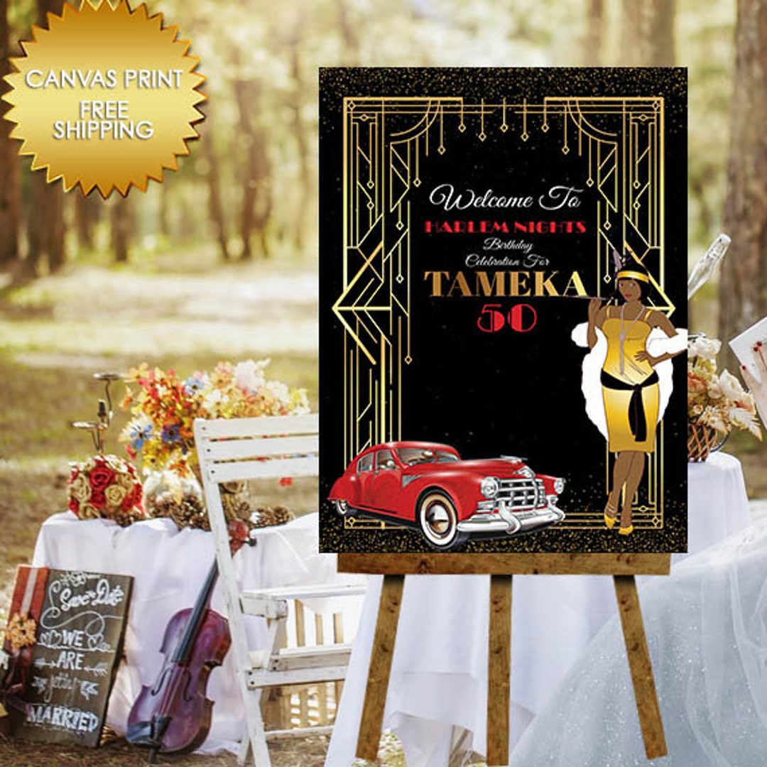 Roaring 20s Welcome Sign, Roaring 20s Canvas Sign, Roaring 20s Guest ...