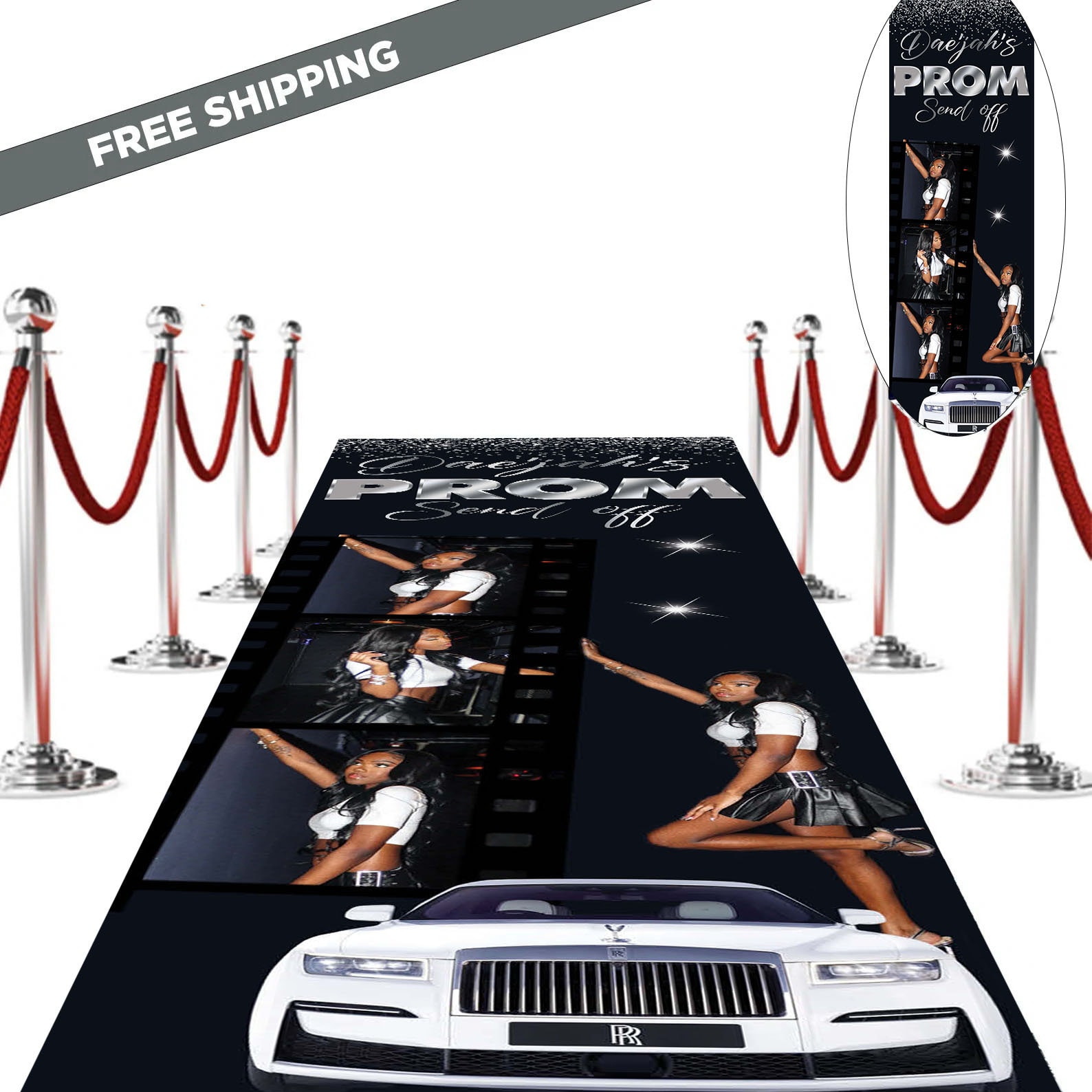 Prom Red Carpet, 3x20 Floor Decal, Removable Vinyl Sticker, Custom Red ...