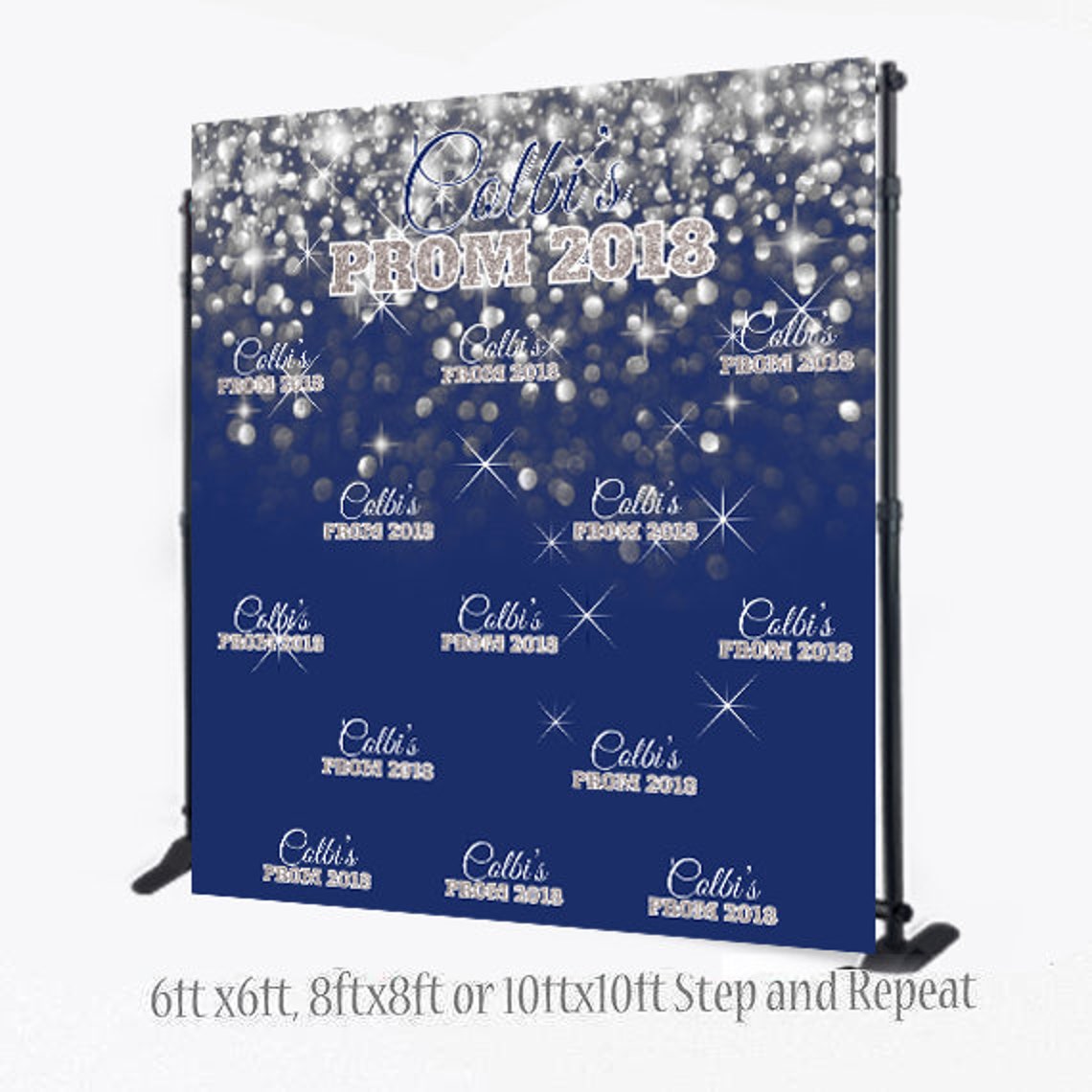 Custom 8X8 Photo Booth Backdrop, Prom Step and Repeat, Sweet 16 Step ...