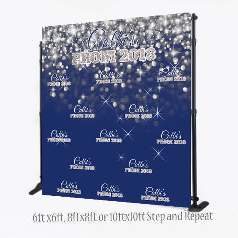 Custom 8X8 Photo Booth Backdrop, Prom Step and Repeat, Sweet 16 Step ...
