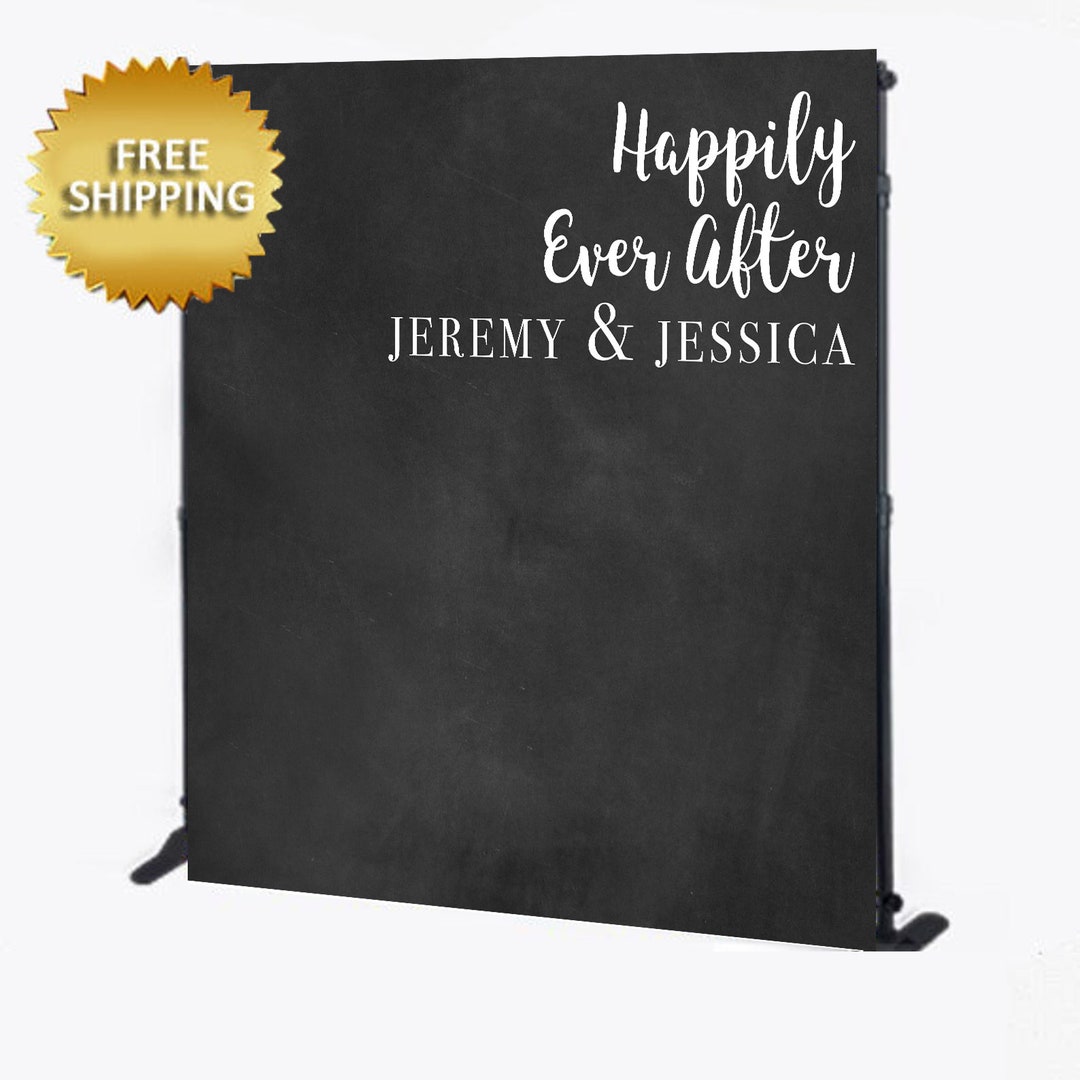 Chalkboard Wedding Backdrop, Wedding Banner, Wedding Step and Repeat ...