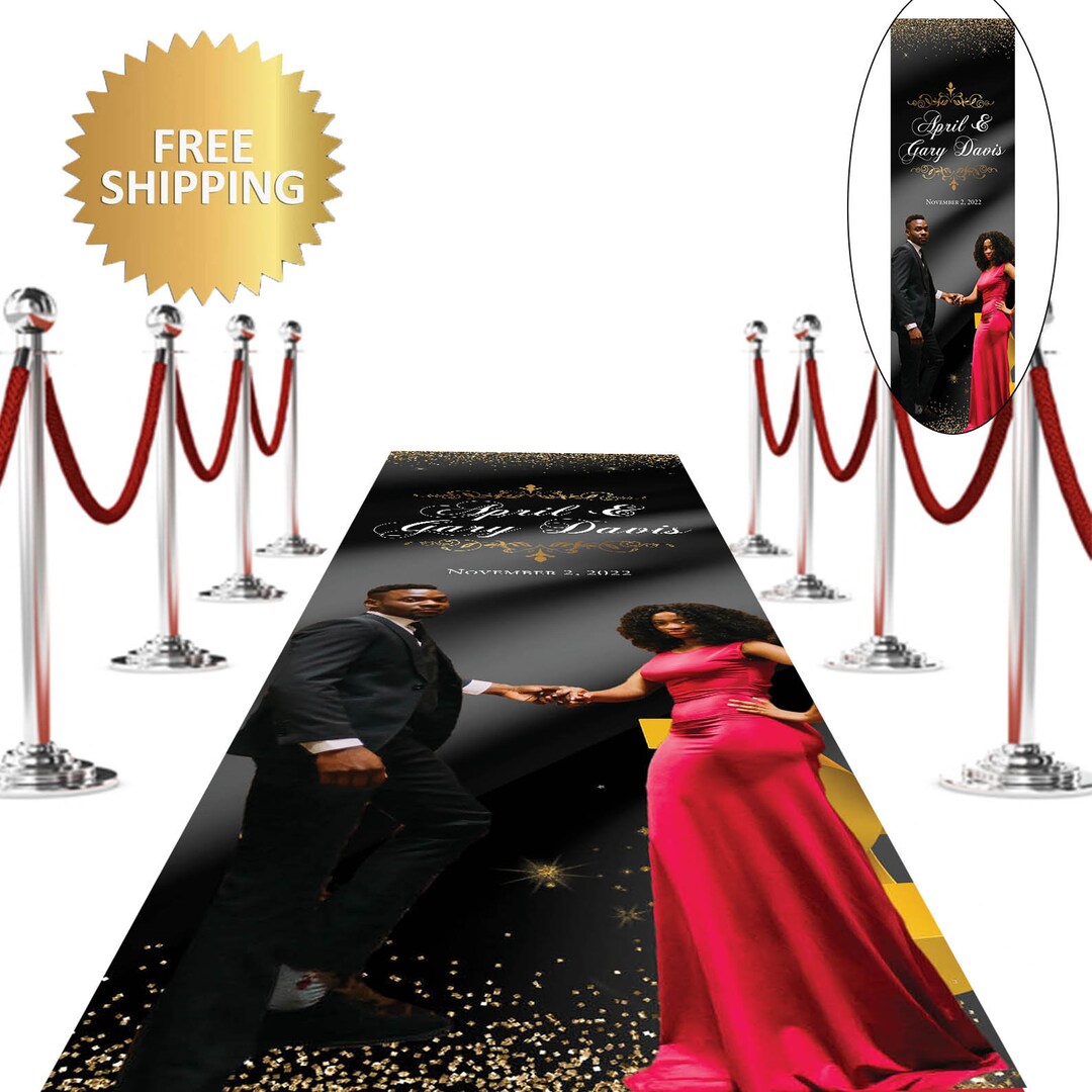 Wedding Aisle Runner, Red Carpet, Custom Red Carpet, 3x20 Floor Decal ...