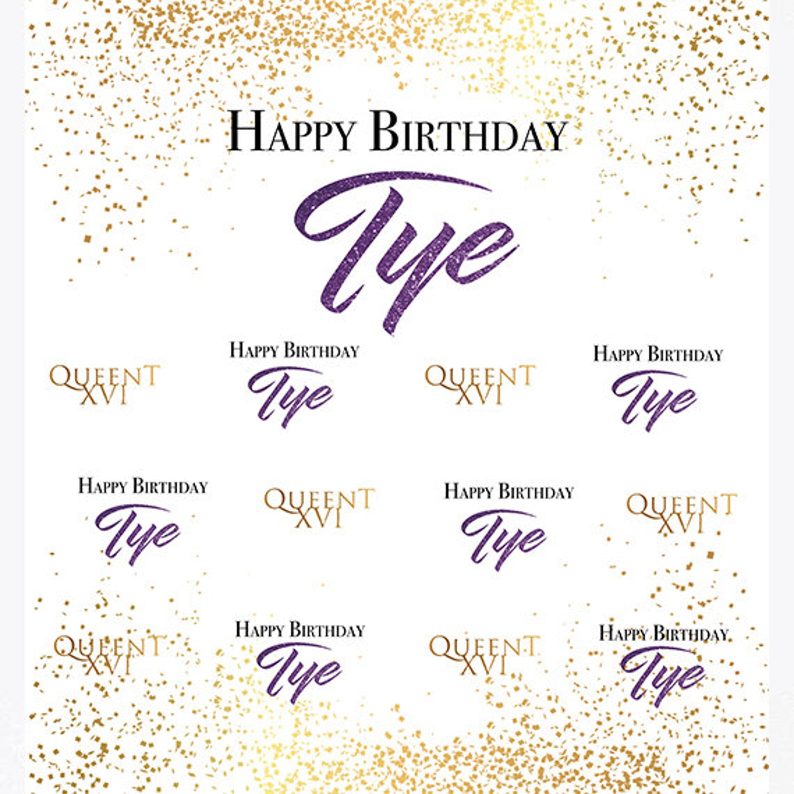 Happy Birthday Backdrop, Birthday Step and Repeat, Photo Booth Step and ...