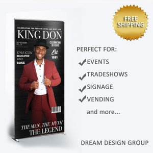 Magazine Cover Backdrop, Retractable Banner, Pop up Shop Banner ...