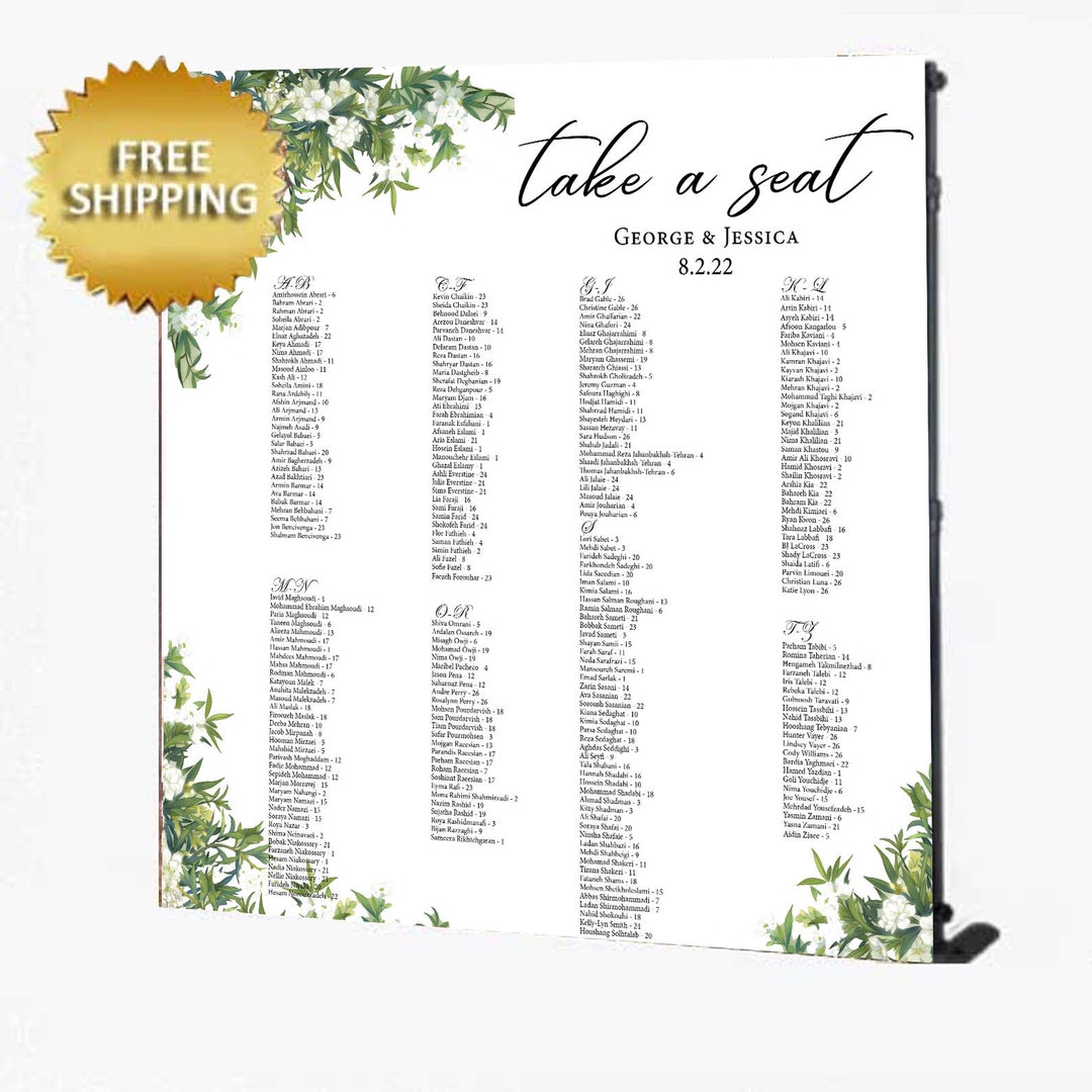 Wedding Seating Chart, Seating Chart Backdrop, Seating Chart Step and ...