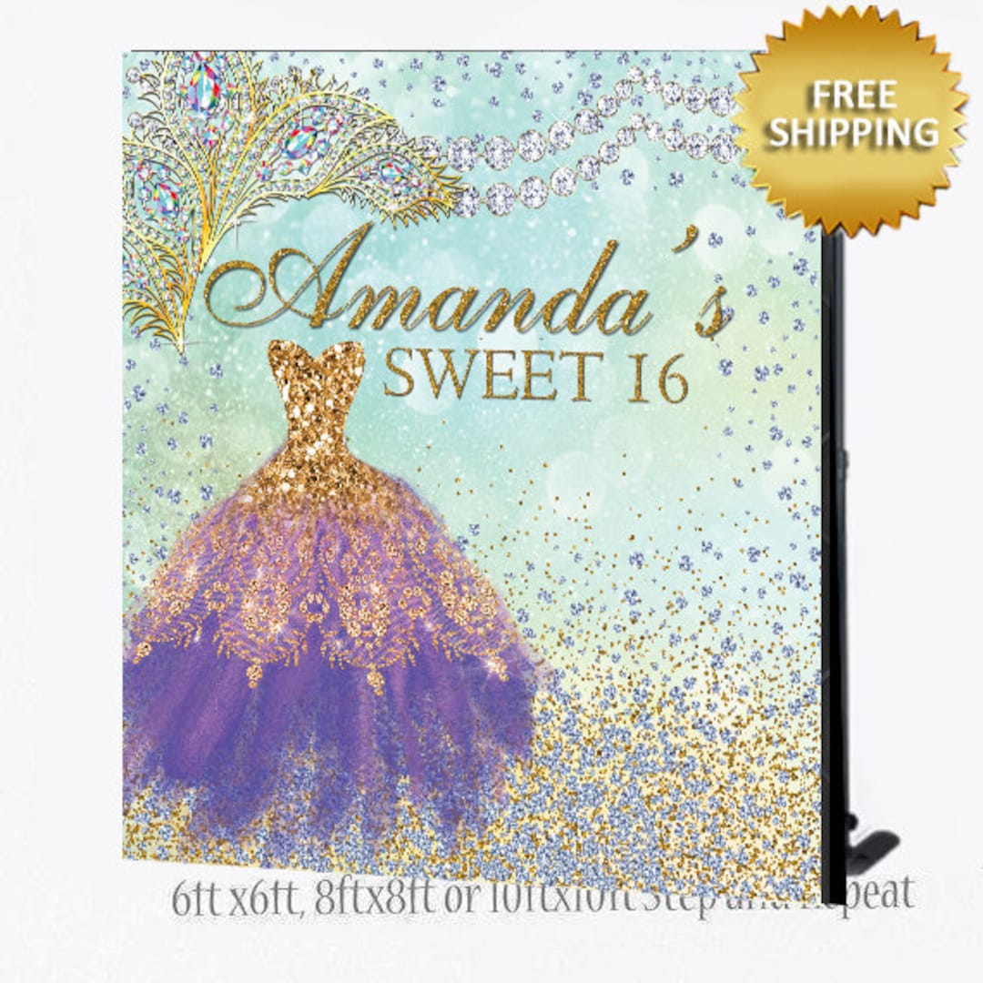 Masquerade Backdrop Sweet 16 Step and Repeat Backdrop 50th Birthday ...
