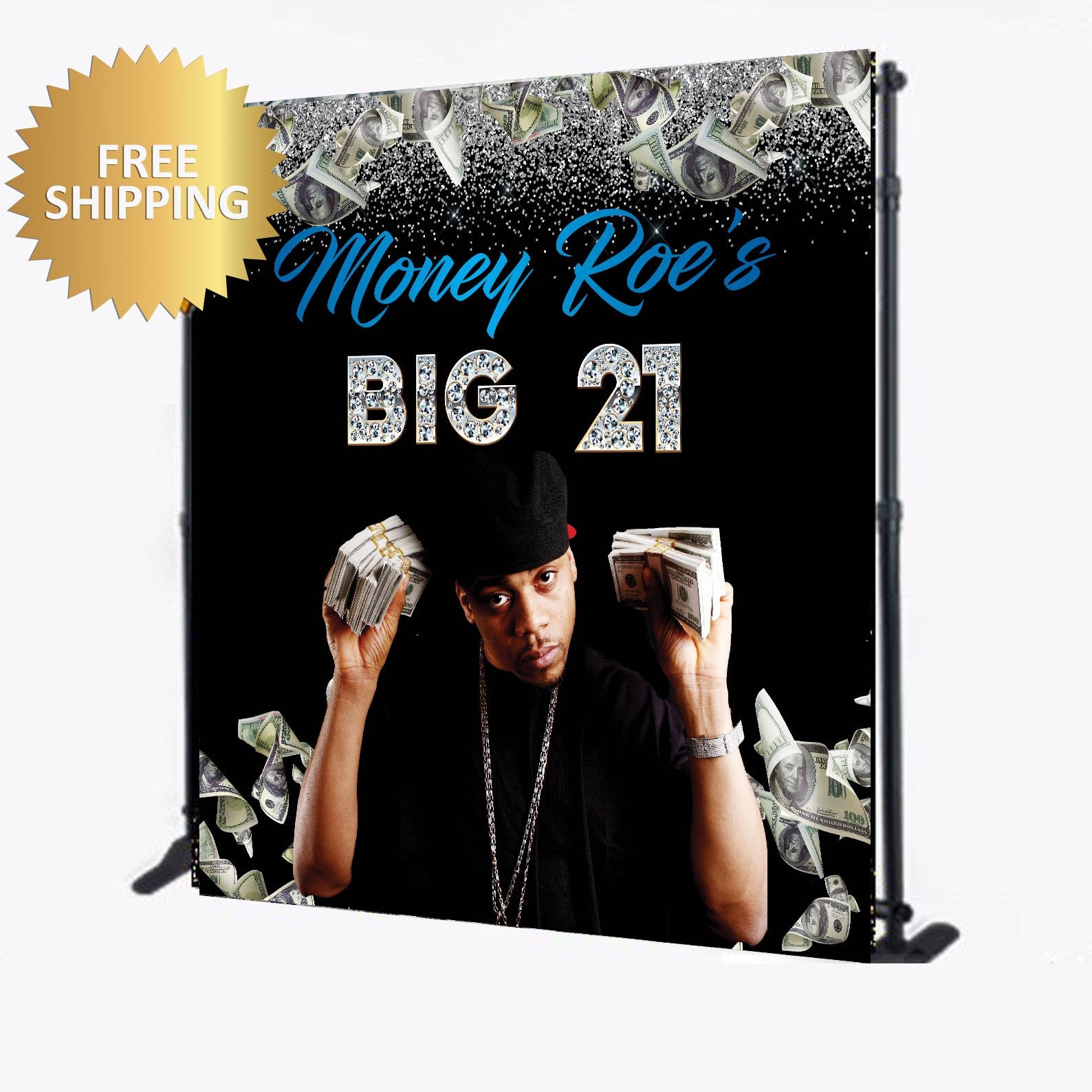 Money Backdrop Money Step and Repeatcash Birthday Backdrop - Etsy