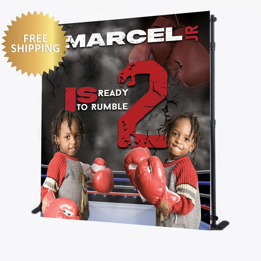 Boxing Backdrop, Boxing Banner, Photo Backdrop, 2nd Birthday Backdrop ...