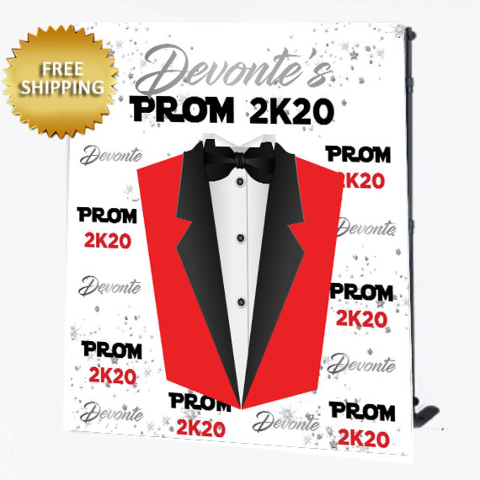Prom Step and Repeat Prom Backdrop Tuxedo Backdrop Birthday - Etsy