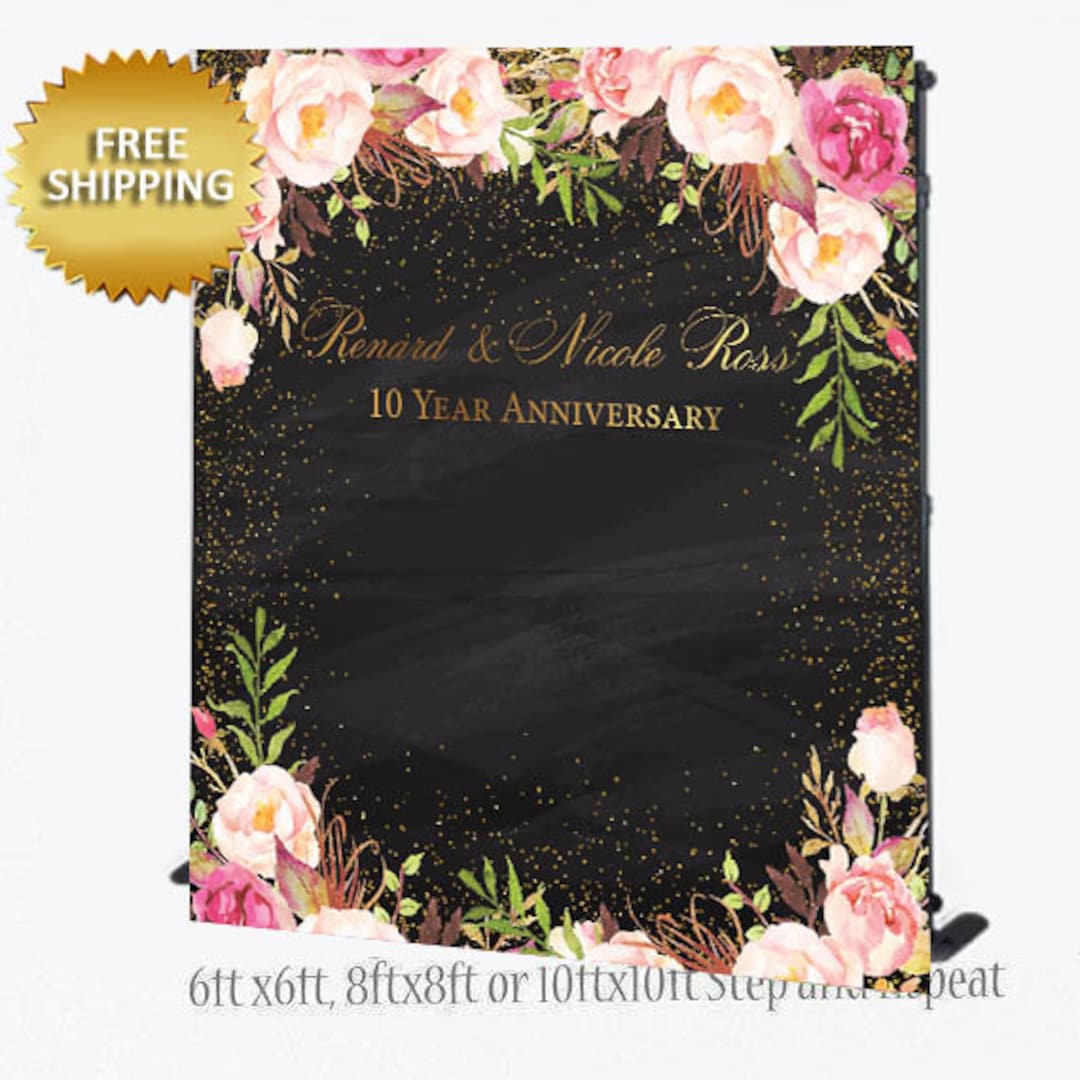 Wedding Backdrop, Wedding Banner, Wedding Step and Repeat, Prom ...