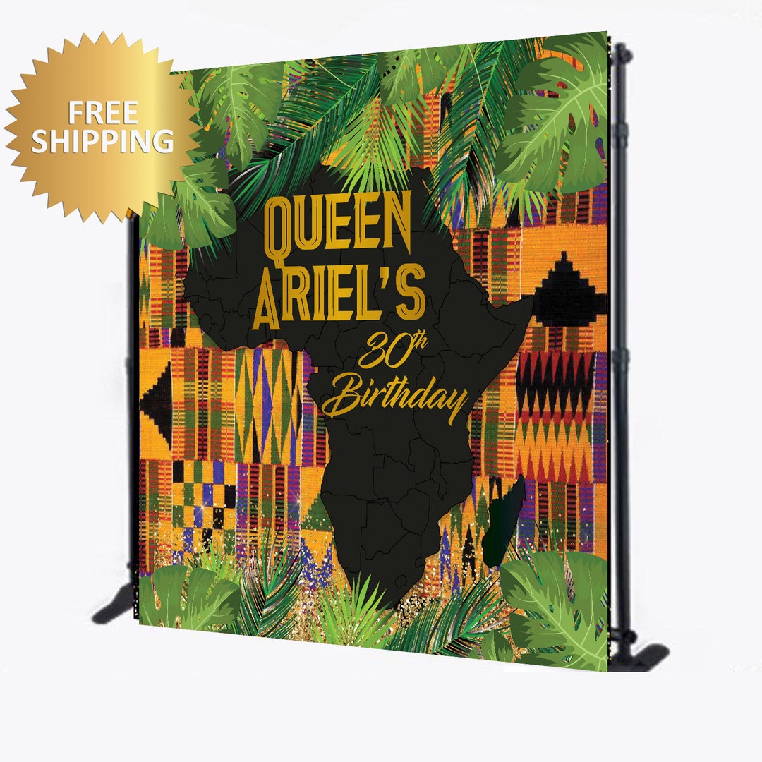 Africa Backdrop, African 8X8 Photo Booth Backdrop, African Step and ...