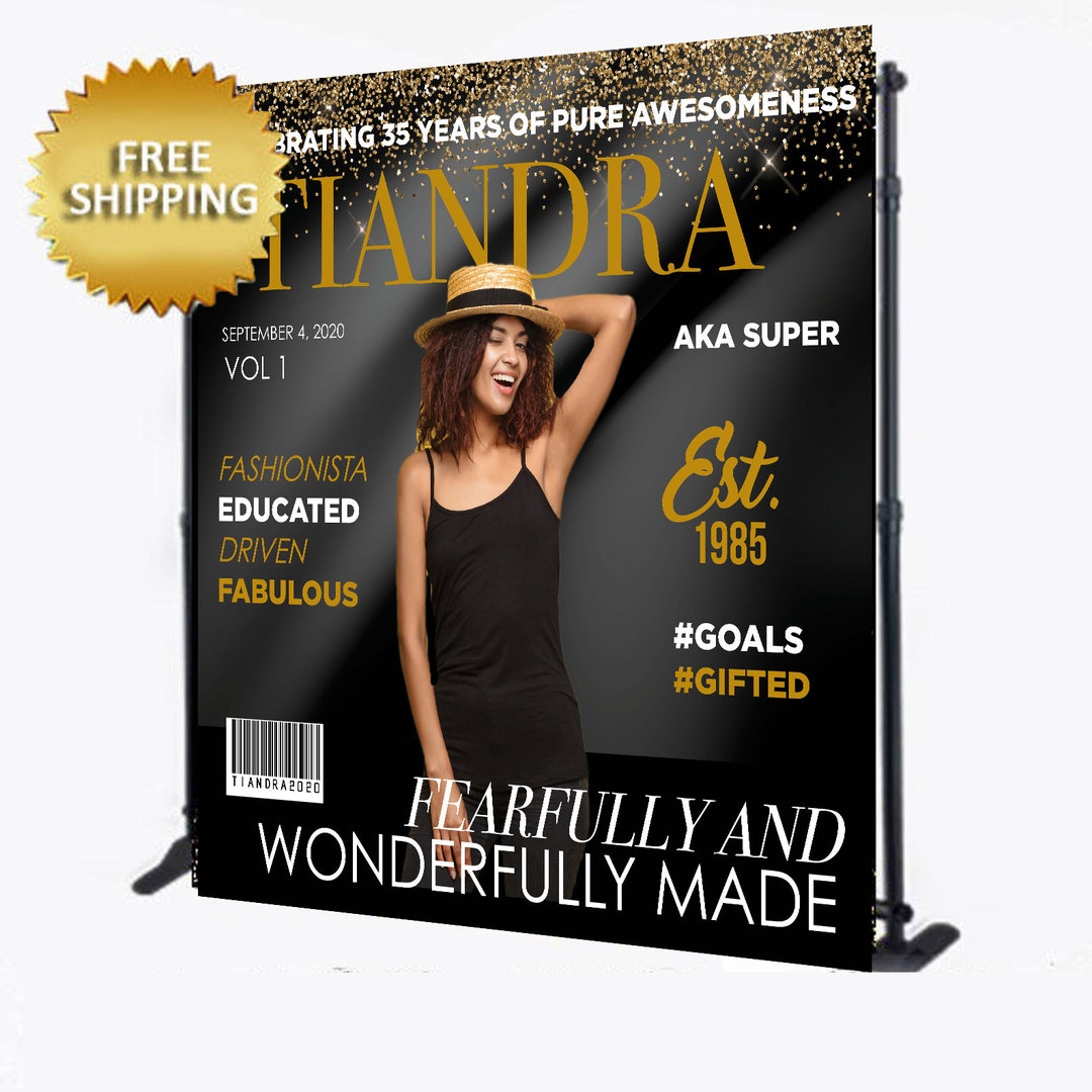 Custom Photo Backdrop, Magazine Cover Backdrop, Magazine Cover Step and ...