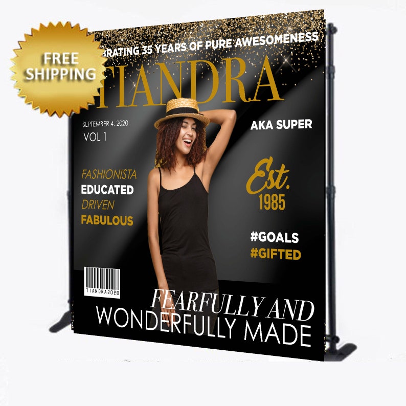 Custom Photo Backdrop, Magazine Cover Backdrop, Magazine Cover Step and ...