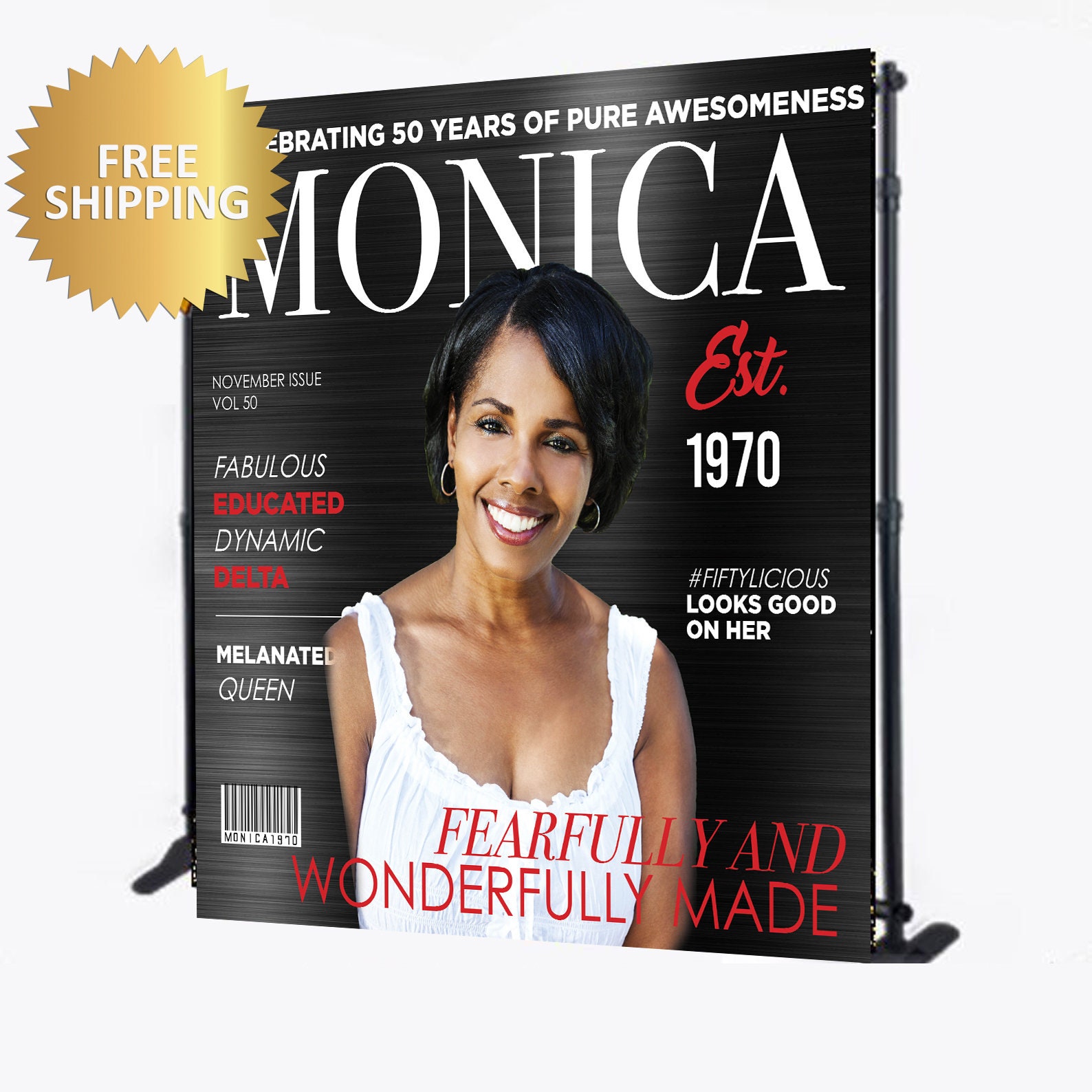 50th Backdrop, Magazine Cover Backdrop, Magazine Cover, Magazine Step ...