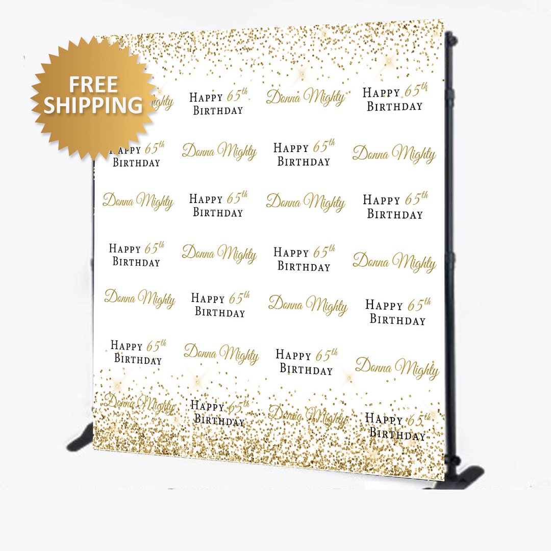 Birthday Backdrop, Birthday Step and Repeat, 50th Backdrop, 40th ...