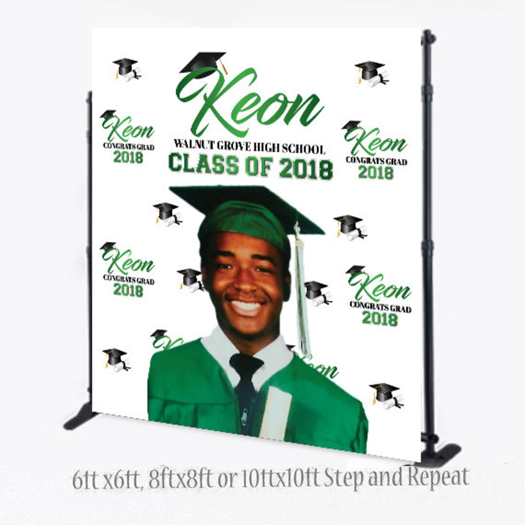 Graduation Backdrop,graduation Step and Repeat, Class of 2018 Backdrop ...