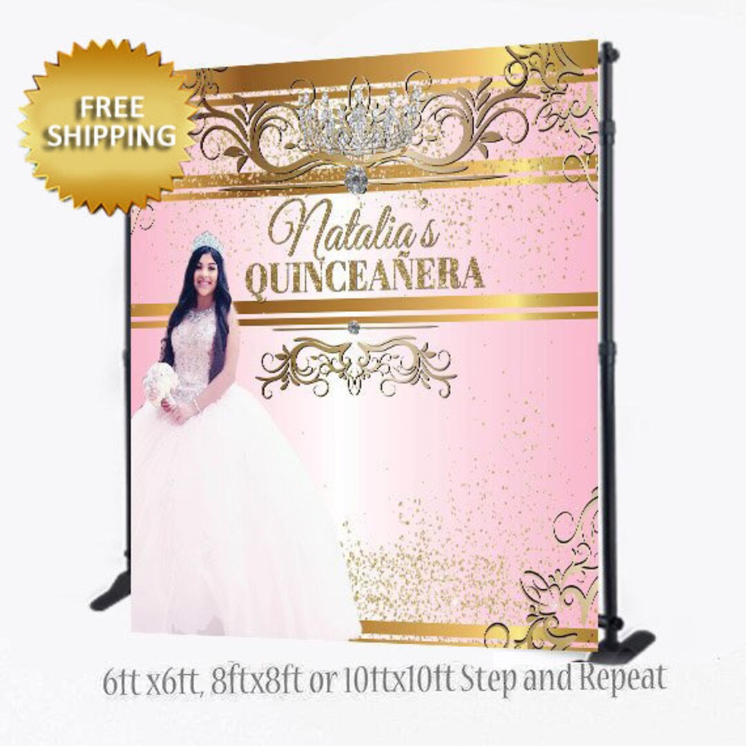 Quince Step and Repeat, Quinceanera Backdrop, Custom Photo Birthday ...