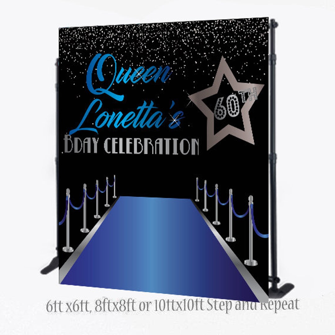 Blue Carpet Backdrop, Sweet 16 Backdrop, Hollywood Backdrop, Hollywood ...