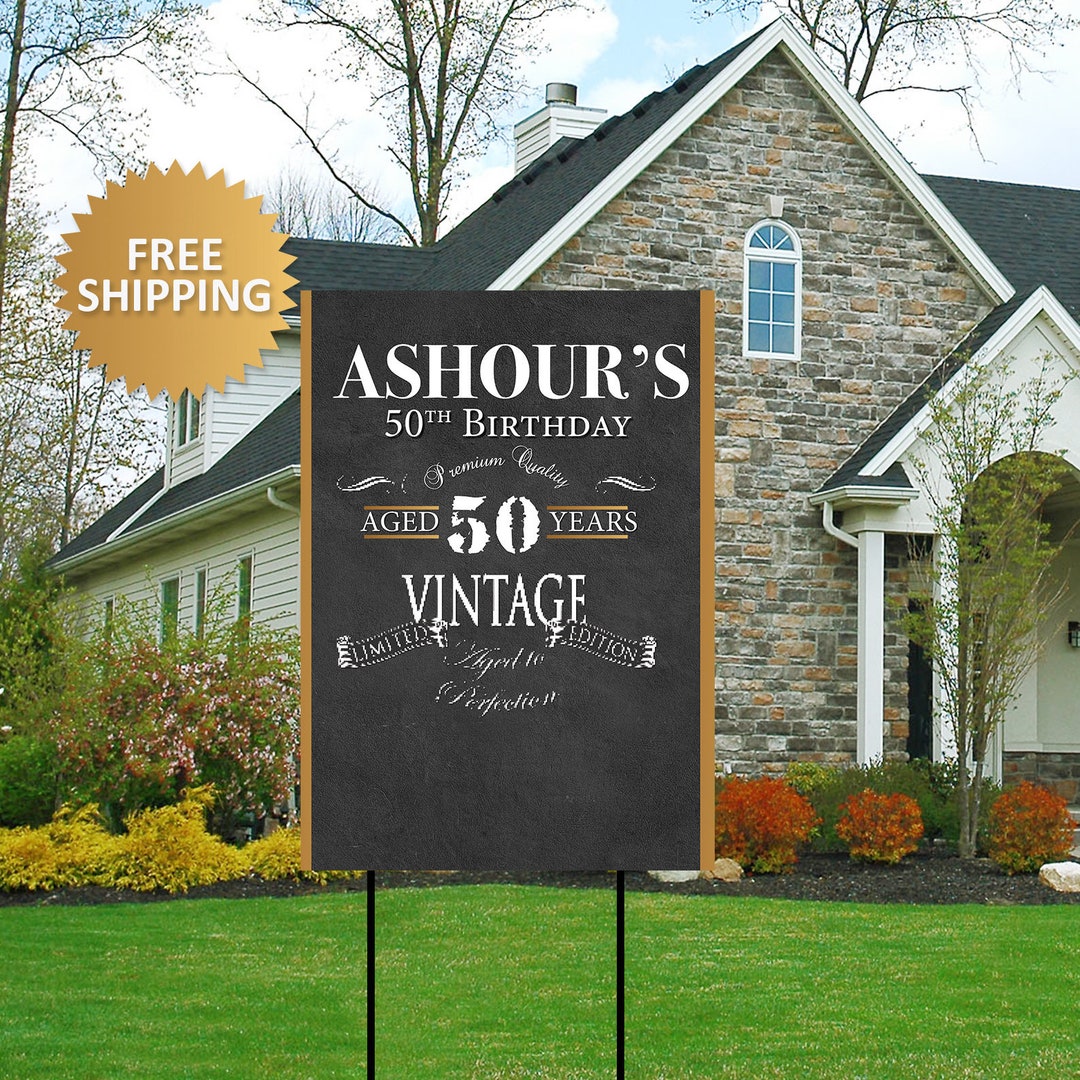 Aged to Perfection Yard Sign, Birthday Lawn Sign, Aged to Perfection ...