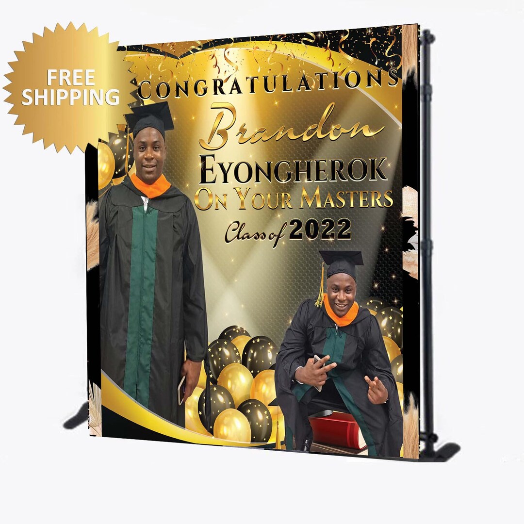 Graduation Photo Backdrop, Photo Step and Repeat, Graduation Step and ...