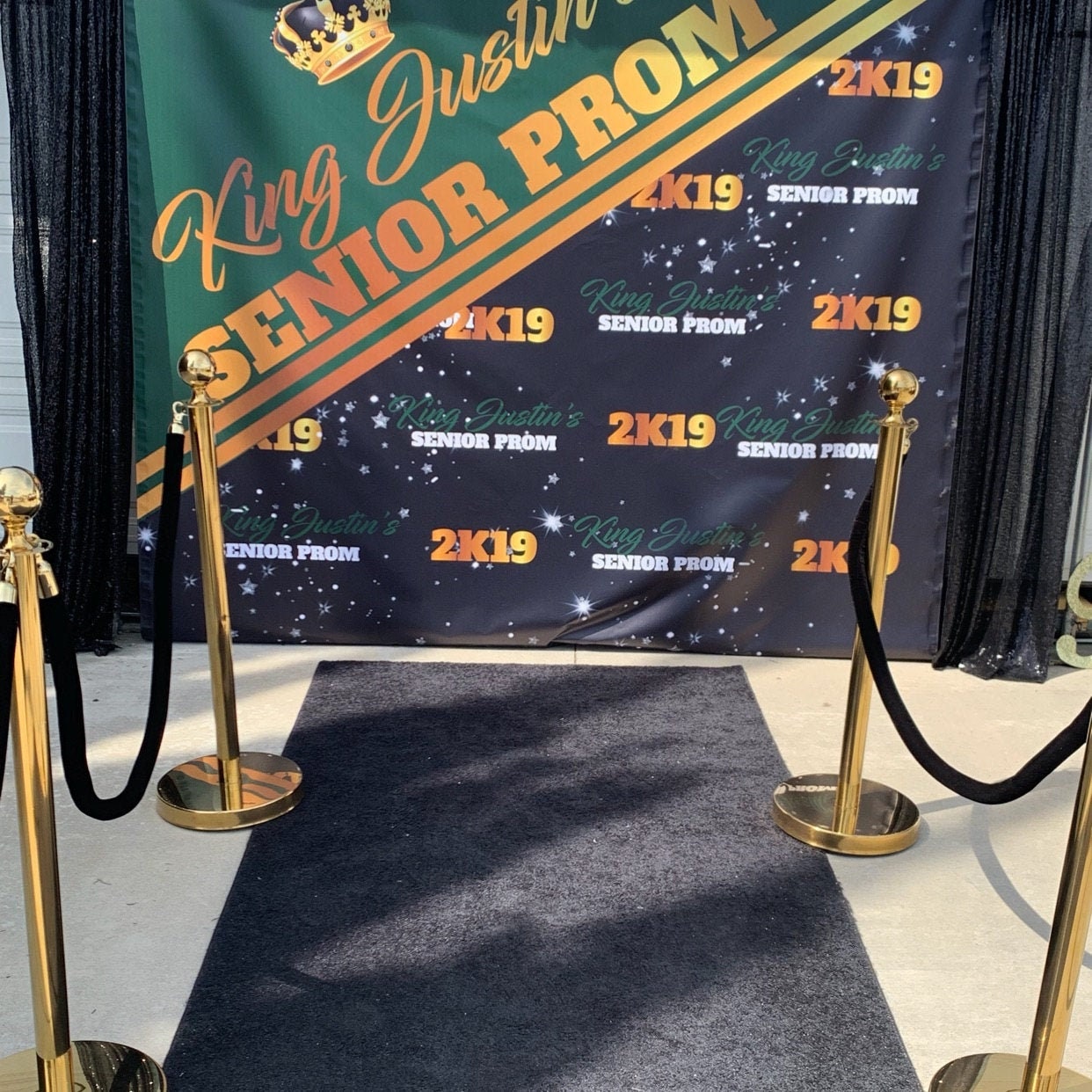 Prom Backdrop Blue and Gold Prom Backdrop Prom 2022 - Etsy