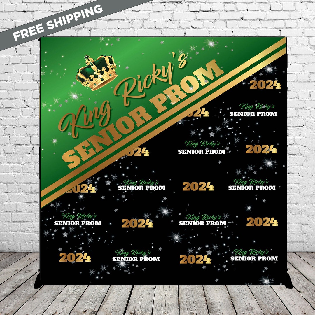 Prom Backdrop, 2024 Prom Backdrop, Emerald Green Prom Backdrop,king ...