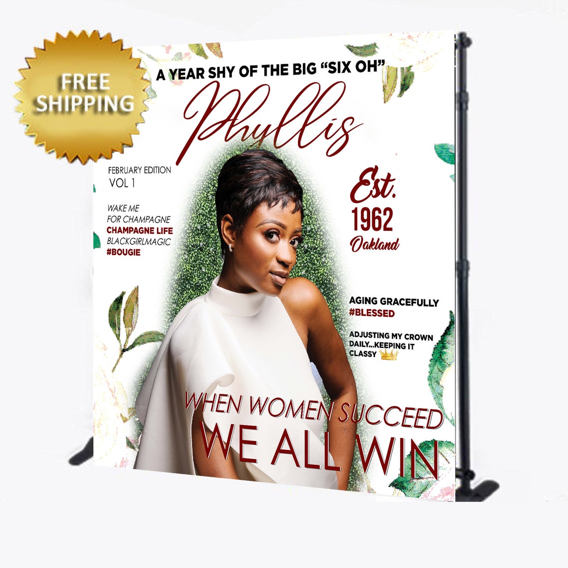 Magazine Cover Backdrop Rustic Backdrop Magazine Step and - Etsy