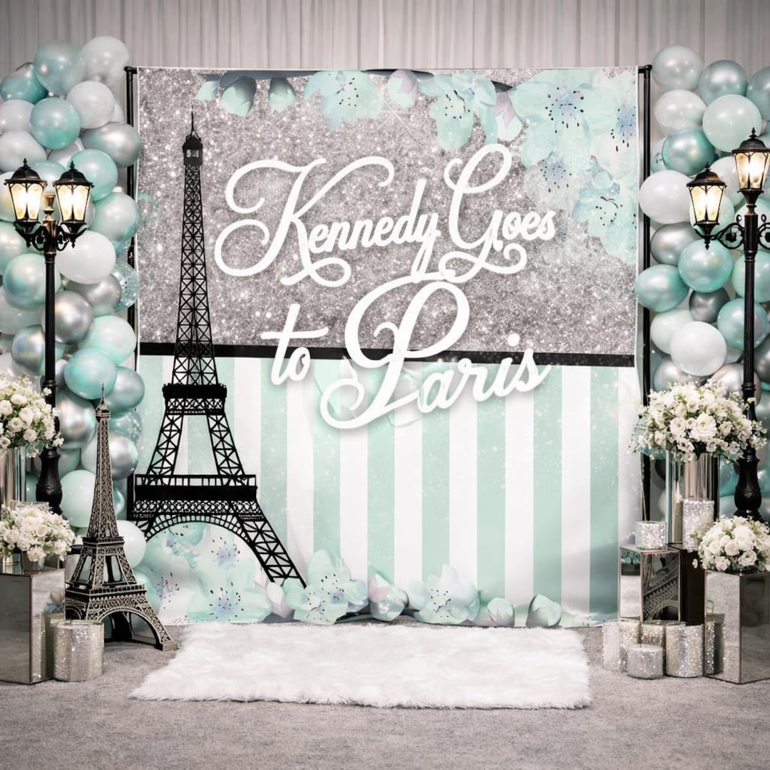 Custom Paris Photo Prom Send off Backdrop Paris Step and Repeat Eiffel ...