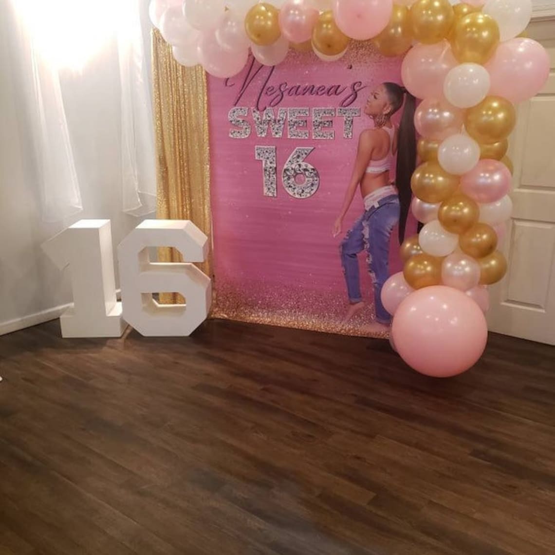 Sweet 16 Backdrop Photo Step and Repeat Prom Backdrop 21st - Etsy