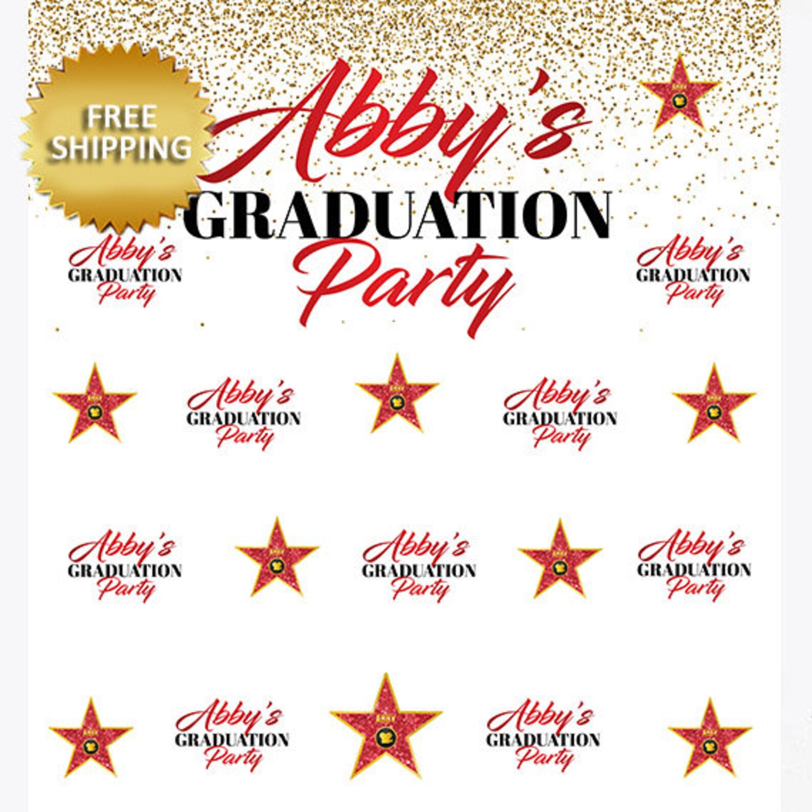 Graduation Step and Repeat Backdrop Custom Step and Repeat | Etsy
