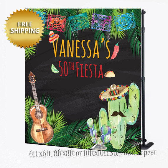 Fiesta Backdrop Mexican Fiesta Step and Repeat Mexican | Etsy