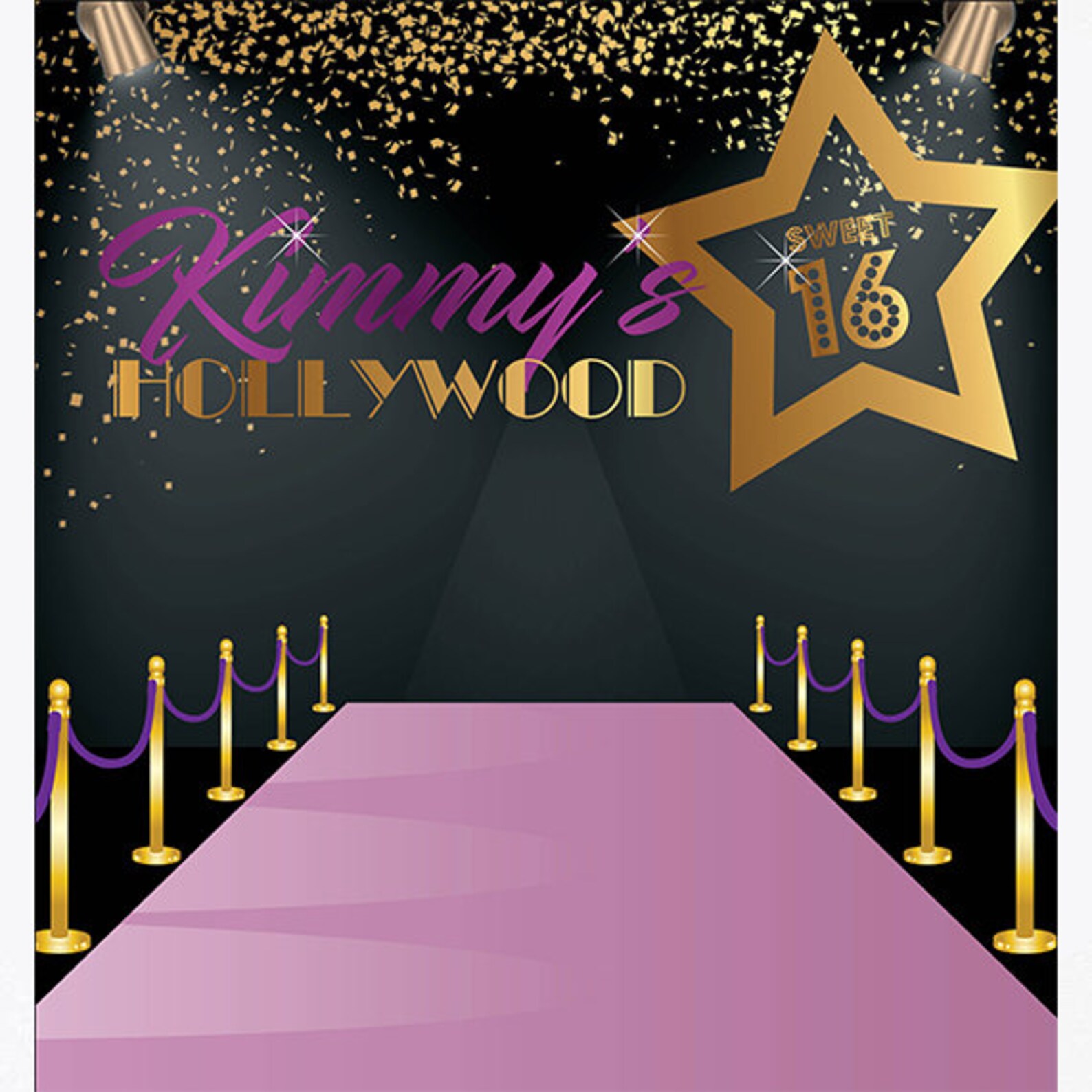 Purple Carpet Backdrop Sweet 16 Backdrop Hollywood Backdrop - Etsy