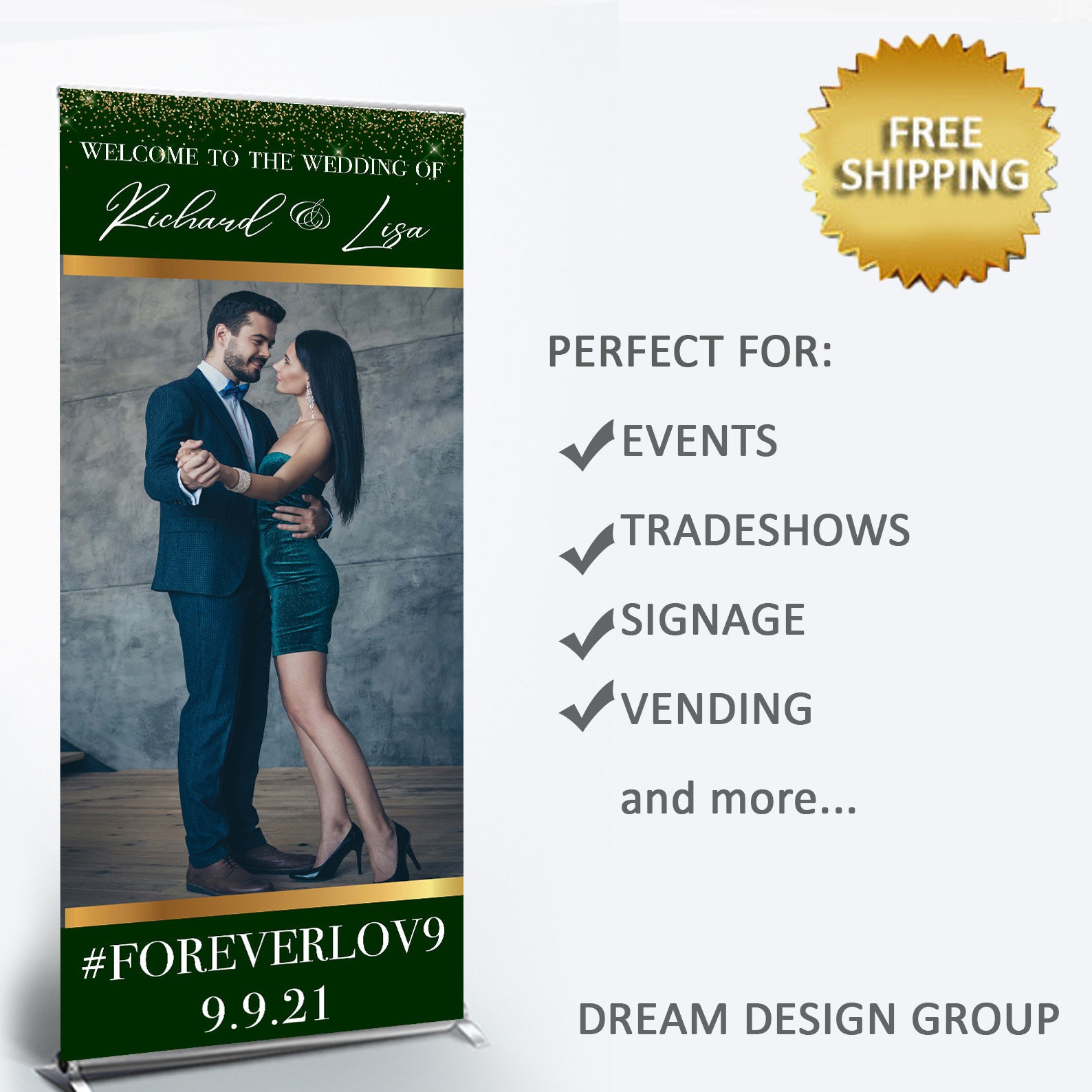 Wedding welcome banner Wedding welcome canvas Retractable | Etsy