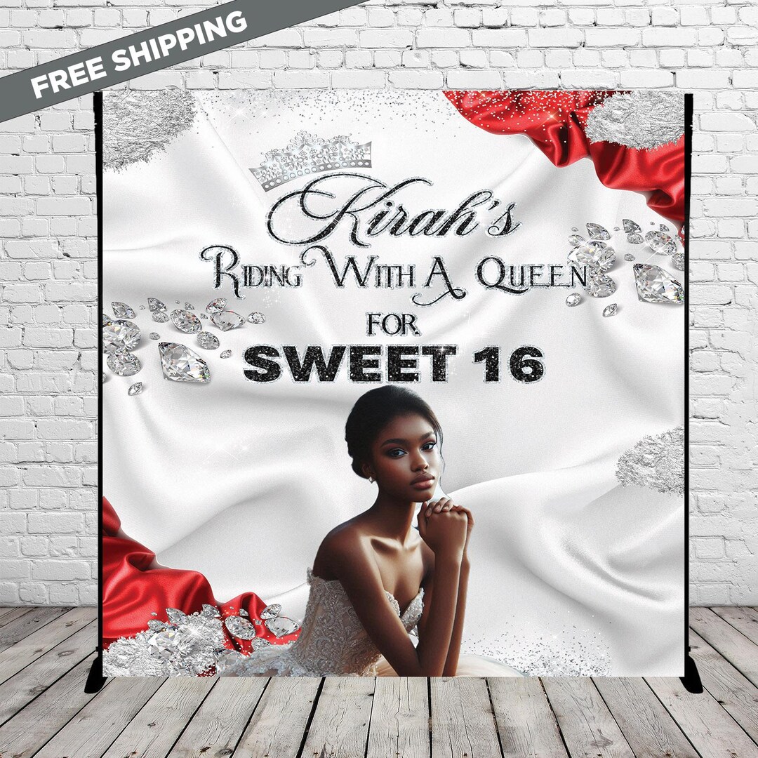 Sweet 16 Backdrop, Sweet 16 Step and Repeat, Diamond Step and Repeat ...