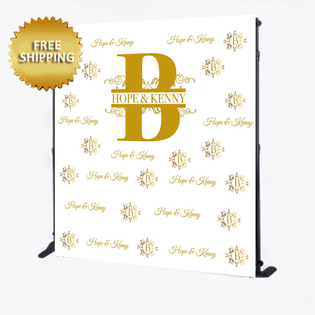 Wedding Step and Repeat Backdrop, Wedding Backdrop, Wedding Banner ...