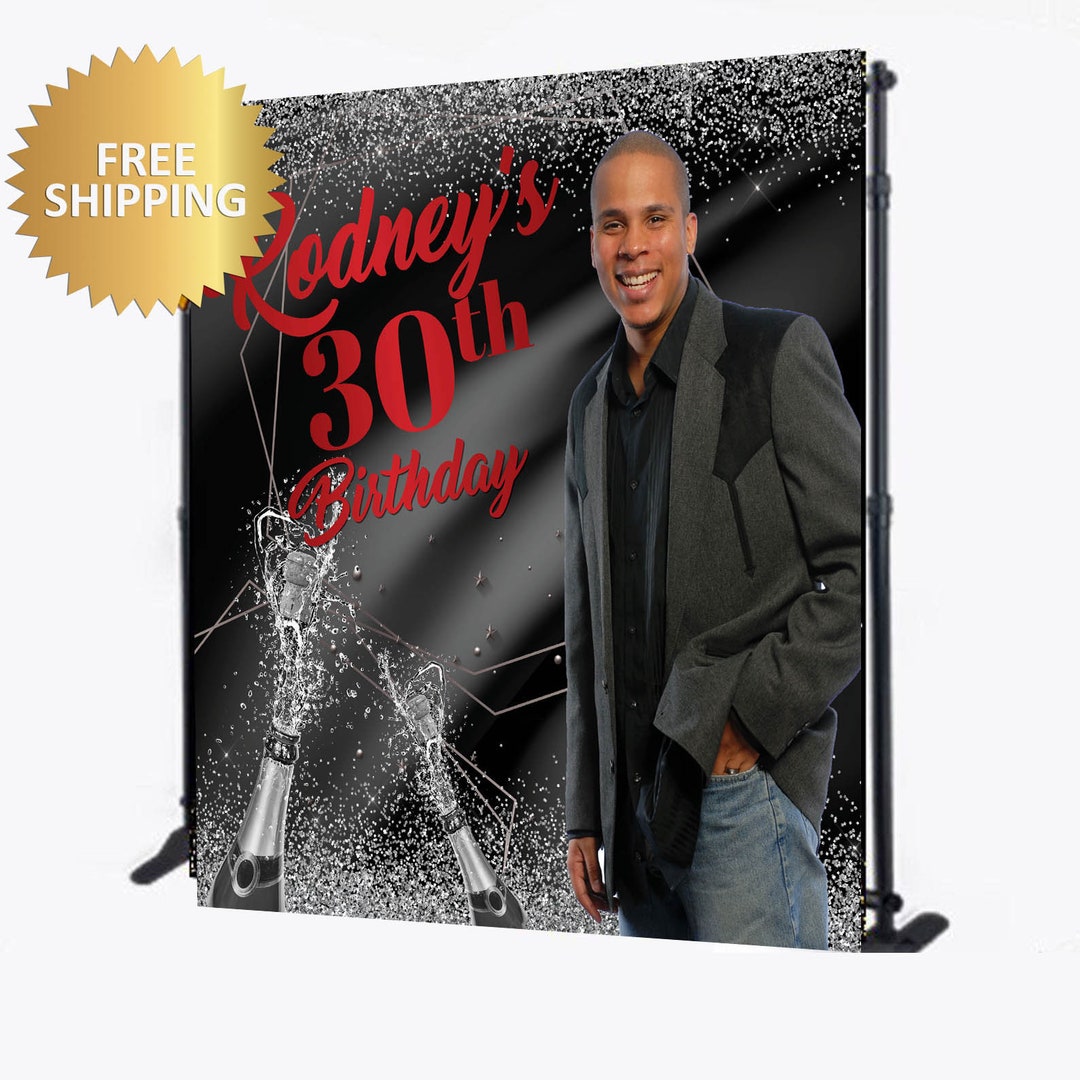 Birthday Step and Repeat, Photo Backdrop, Custom Photo Backdrop, Dirty ...