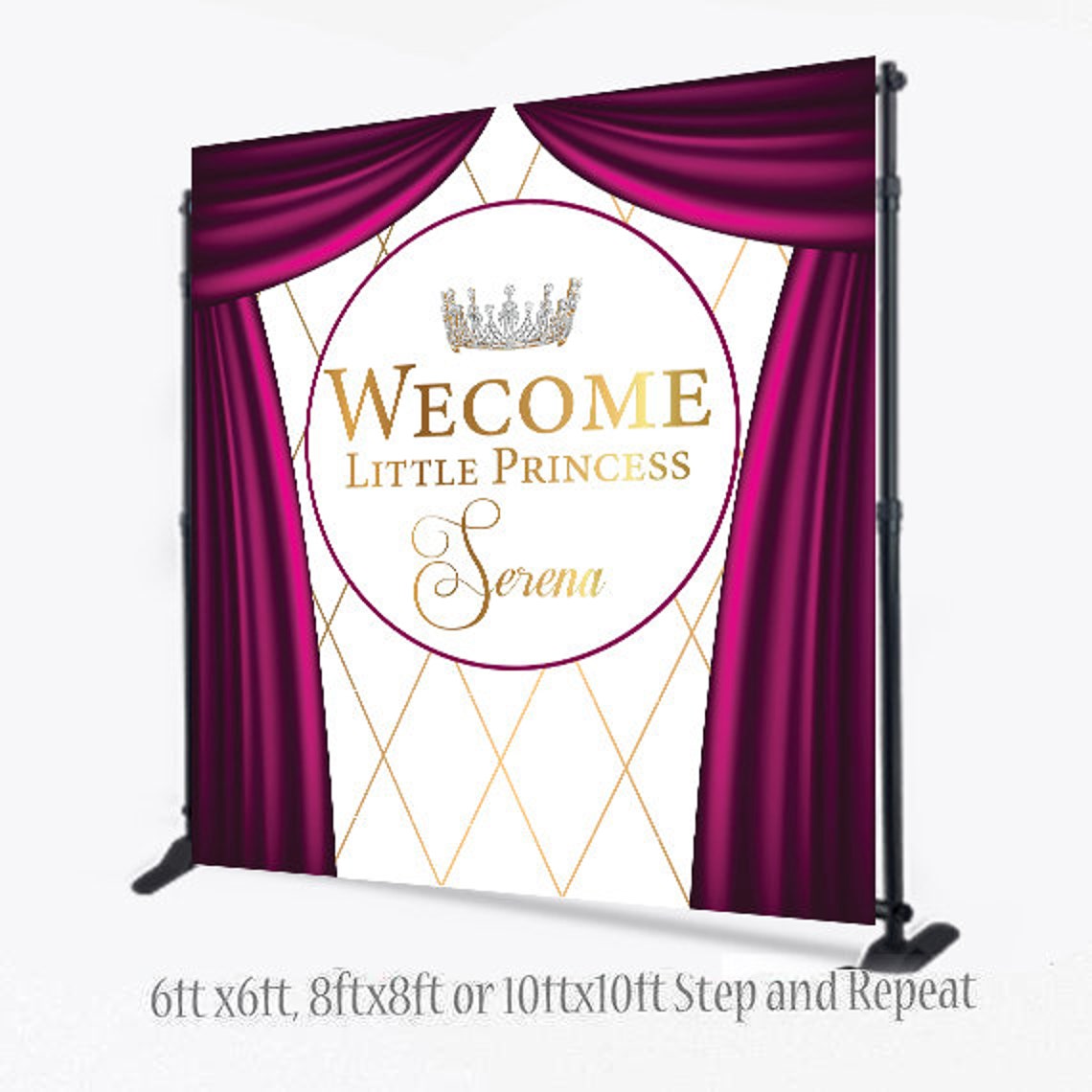 Custom 8X8 FEET Photo Booth Backdrop Princess Step and - Etsy