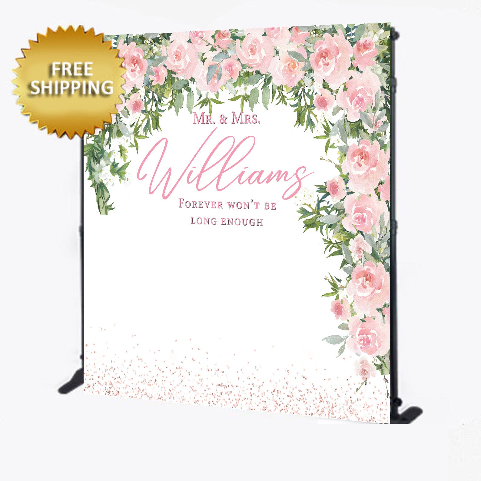 Floral Wedding Backdrop Floral Wedding Banner Wedding Step | Etsy