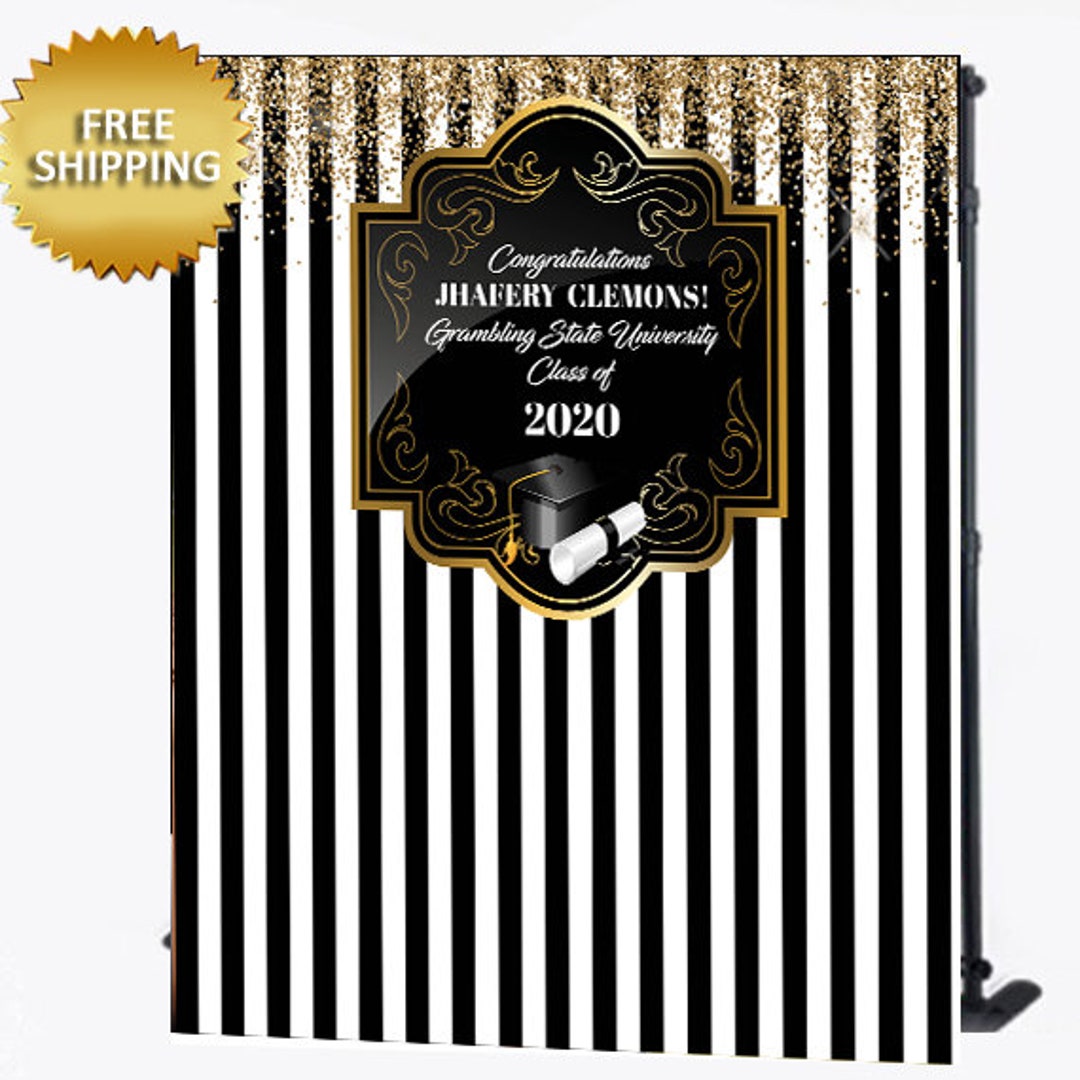 Graduation Step and Repeat, Graduate Backdrop, Birthday Backdrop, Prom ...