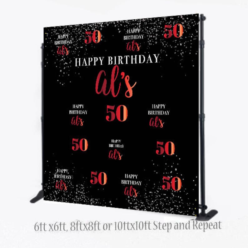 Custom 8X8 Photo Booth Backdrop 50th Birthdaystep and - Etsy