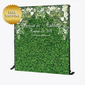 Grass Wall Backdrop, Grass Wall Banner, Grass Wall Sign, Floral ...